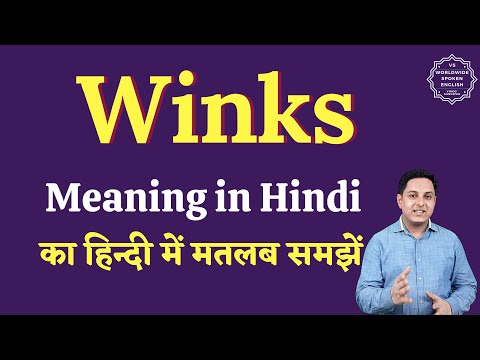 Winks meaning in Hindi | Winks ka matlab kya hota hai | English to hindi
