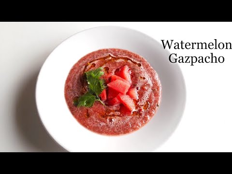 Spanish Watermelon Soup شربة البطيخ الاسبانية