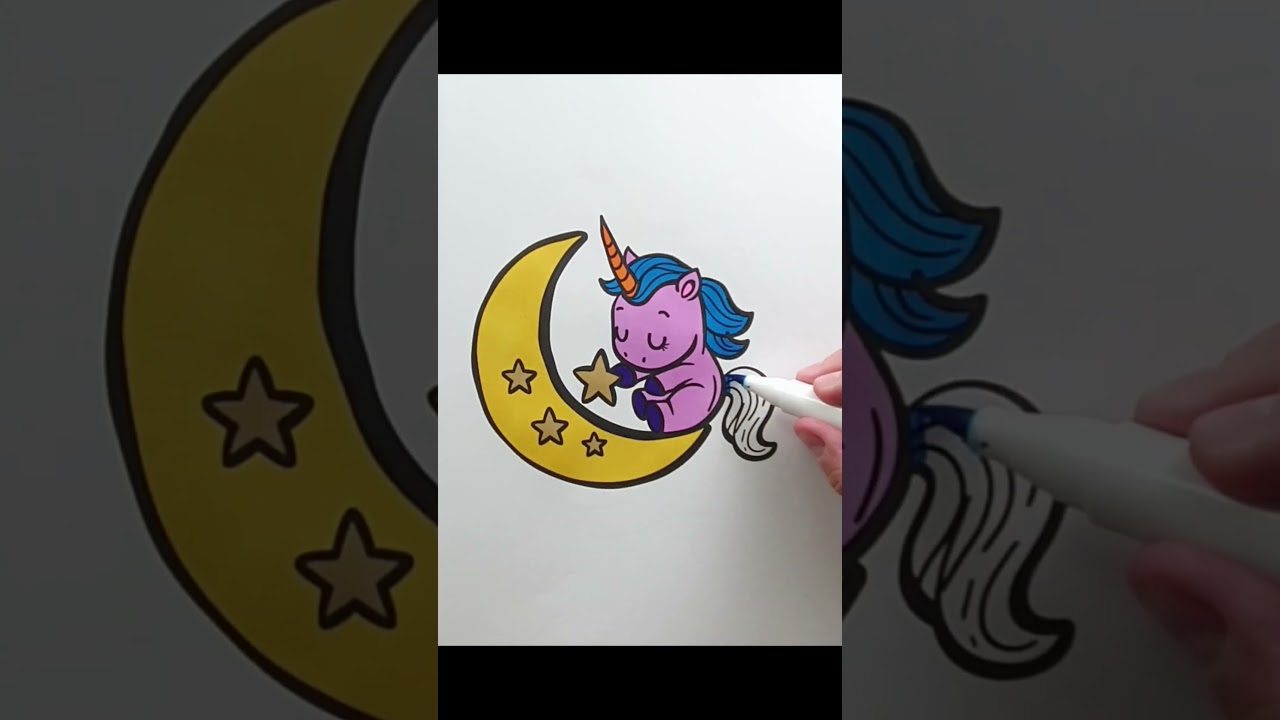 Moonlit Unicorn Magic 🌙🦄 Stars, Dreams & Soft Colors