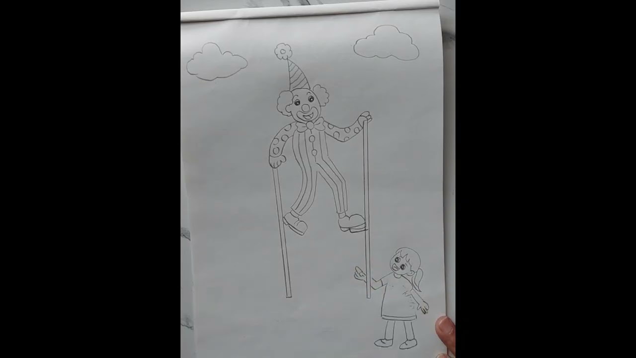  🤡 Step High with the Circus Clown! | Fun Coloring Page for Kids @eshaartz7998 