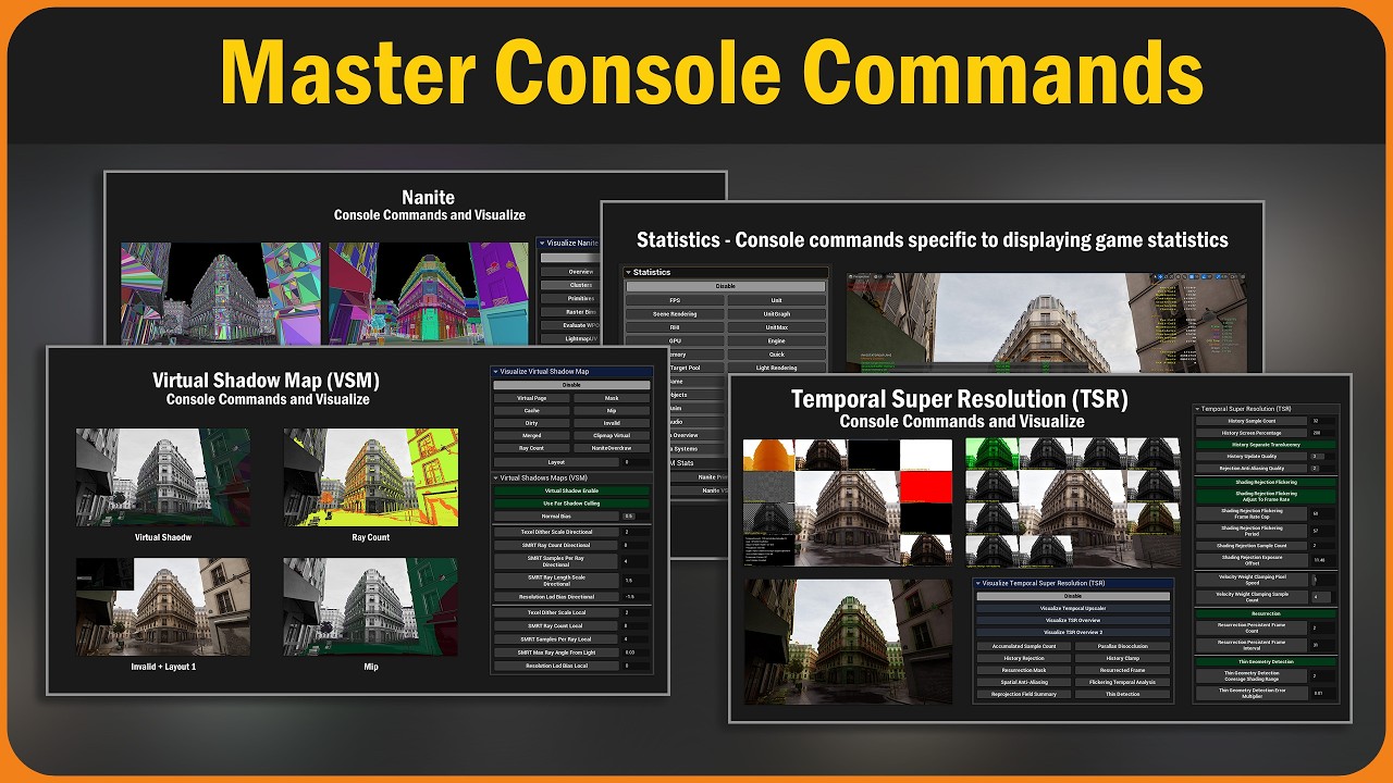 [UE5] Master Console Commands - Overview (Update)