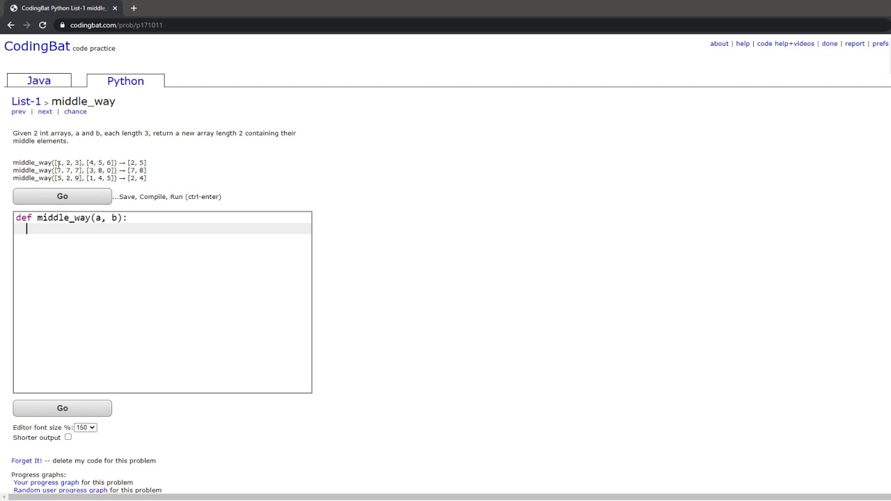 List-1 (middle_way) Python Tutorial || Codingbat.com