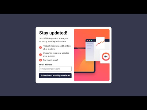 Build a Newsletter sign-up form with success message in React JS & TailwindCSS | Frontend Mentor
