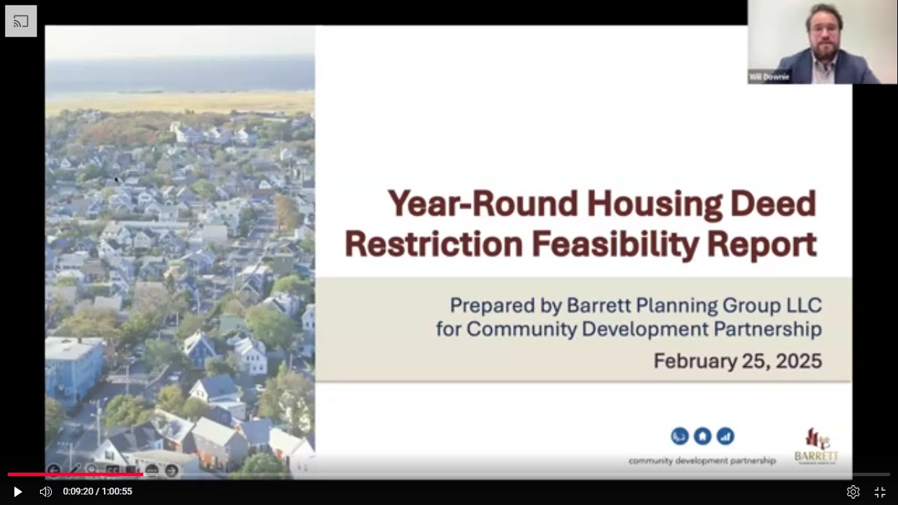 Year-Round Deed Restriction Program Feasibility Study: Q&A Session