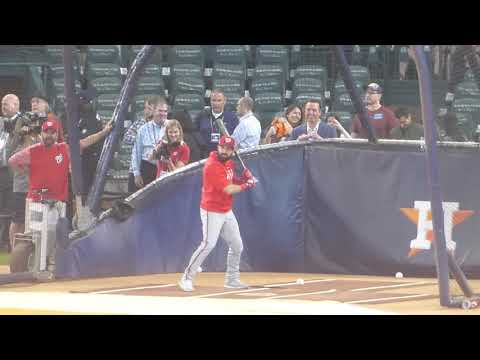 Adam Eaton (new Chicago White Sox RF/1 yr/$7M) batting practice: Nationals vs. Astros...10/22/19