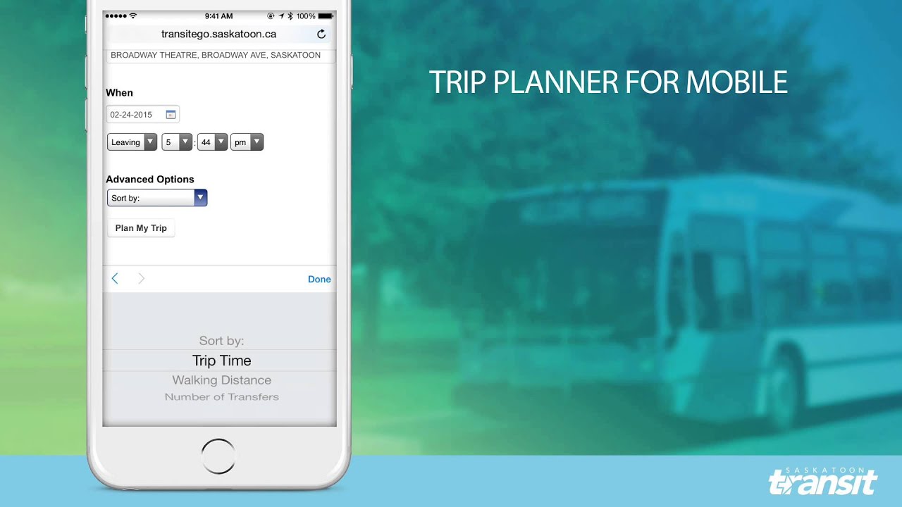Saskatoon Transit - Trip Planner for Mobile Tutorial