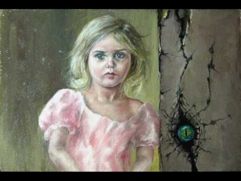 Surrealist oil painting girl portrait Daniel C. Chiriac fine art
