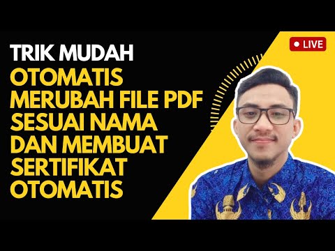 CARA MUDAH - Membuat sertifikat otomatis banyak di Canva dan merubah nama pdf sesuai nama peserta
