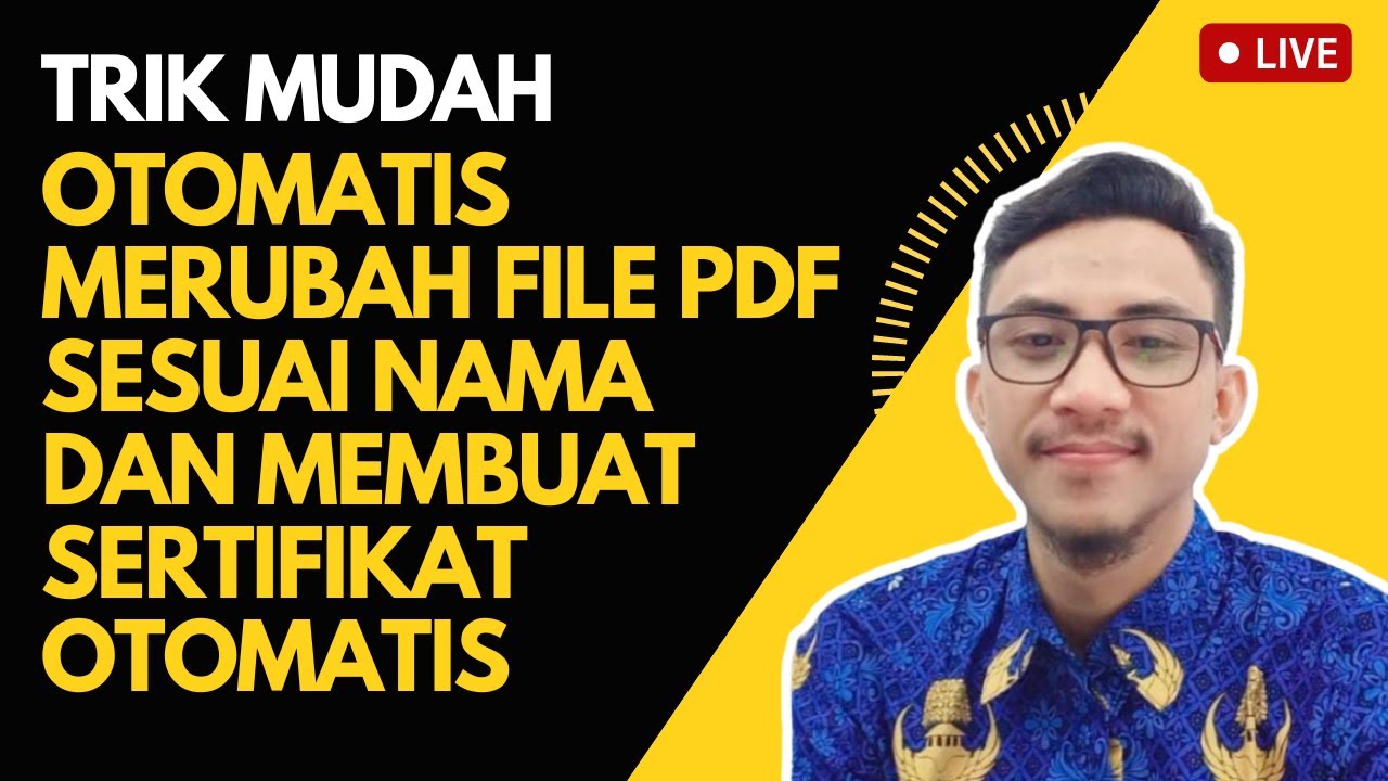 CARA MUDAH - Membuat sertifikat otomatis banyak di Canva dan merubah nama pdf sesuai nama peserta