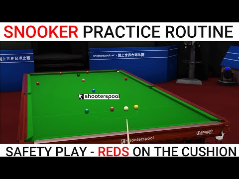 Snooker | Practice Exercise Safety Play | Reds on the Cushion | Shooterspool