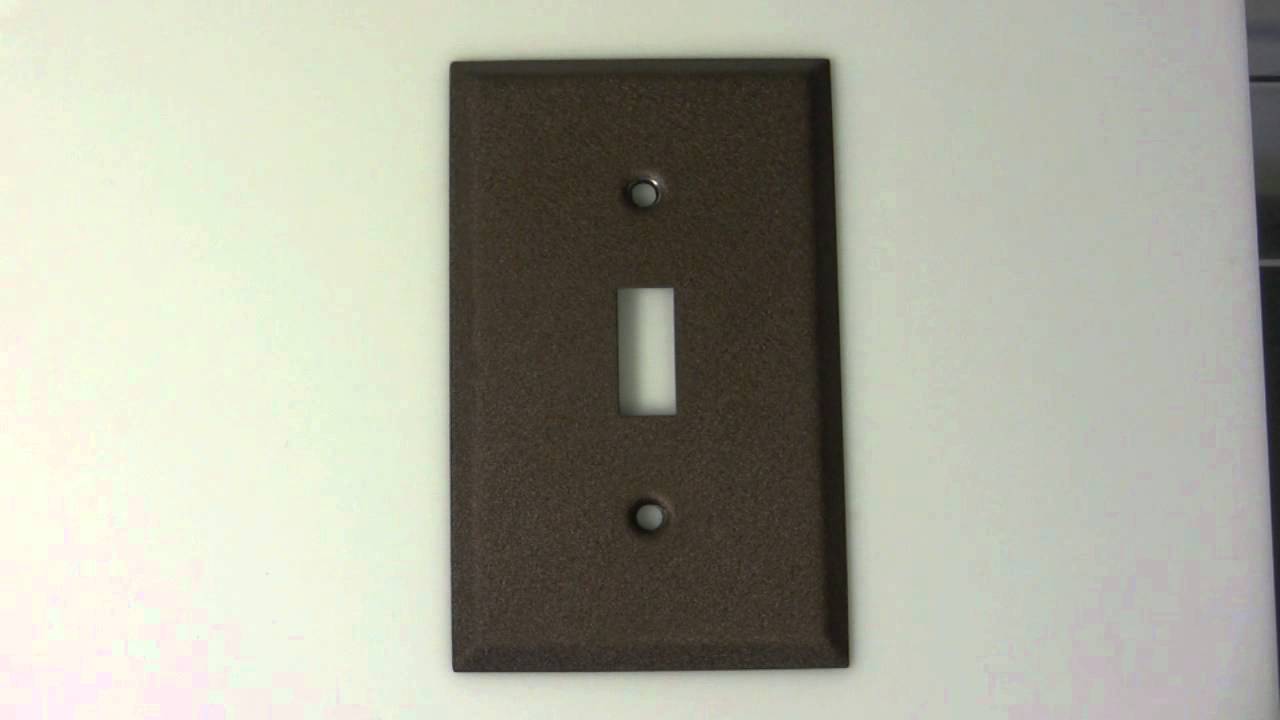 Textured Bronze Single Toggle wall plate cover
