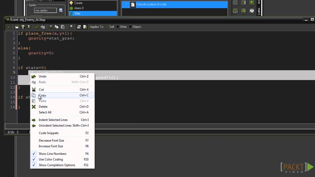 GameMaker: Studio Tutorial: Coding States | packtpub.com