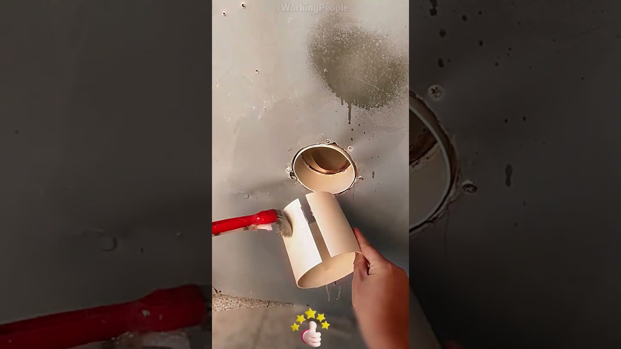 Self - made practical method for making internal connectors of drainage pipes 🪠🚿👍