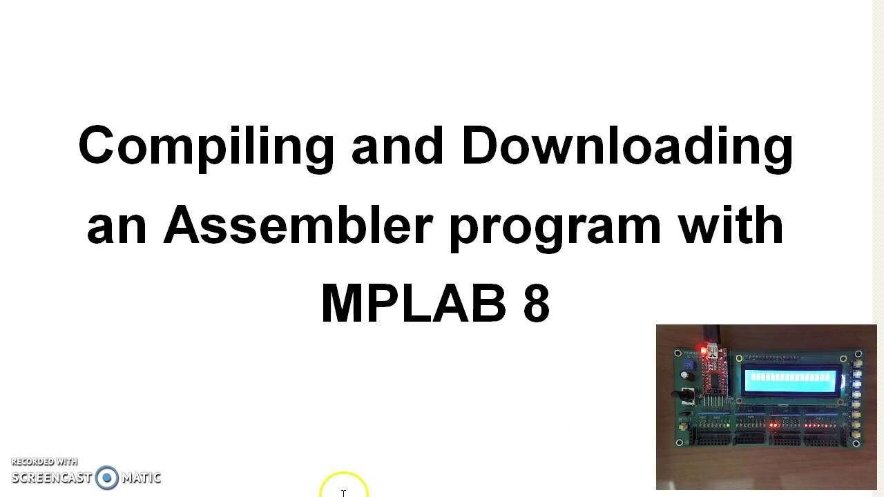 How to compile and download an assembler program:  1234.asm