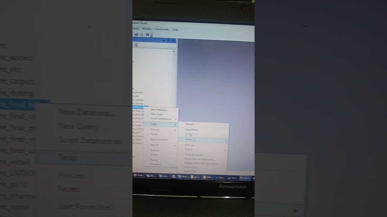 shrink database