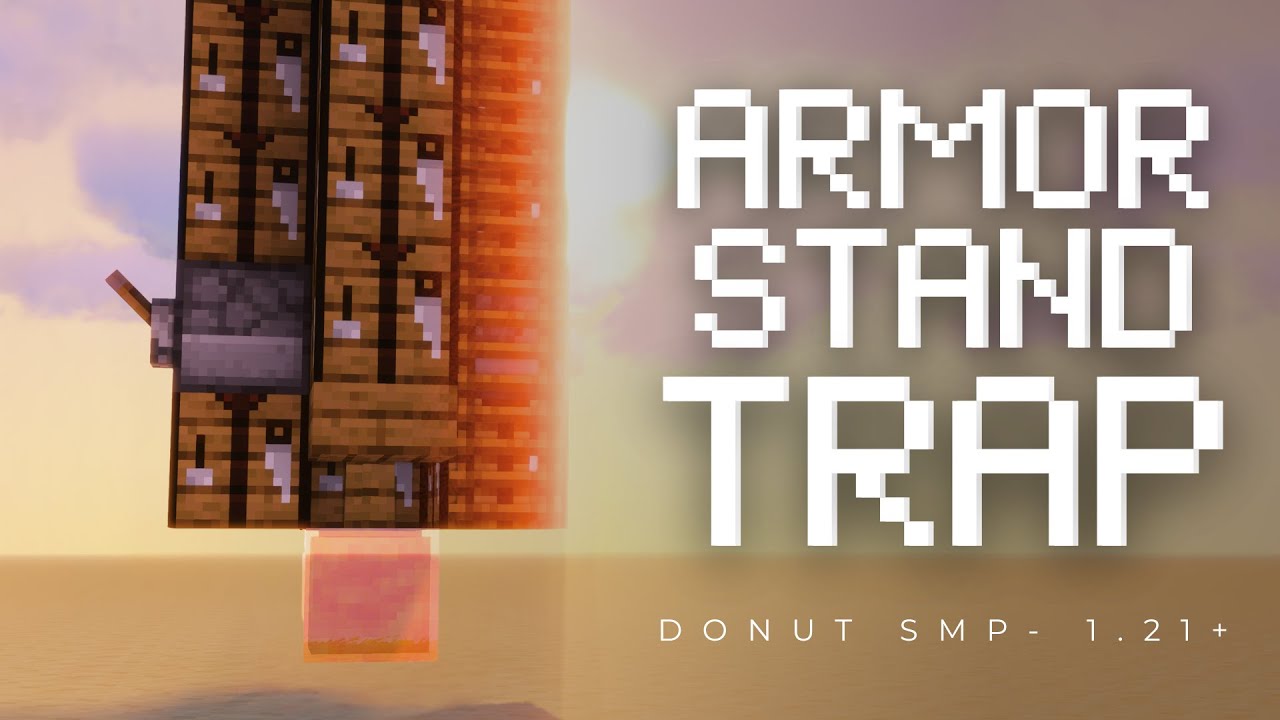 Simple Armor Stand Trap Build Tutorial for Donut SMP - Minecraft 1.21+