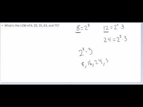 LCMs and GCFs