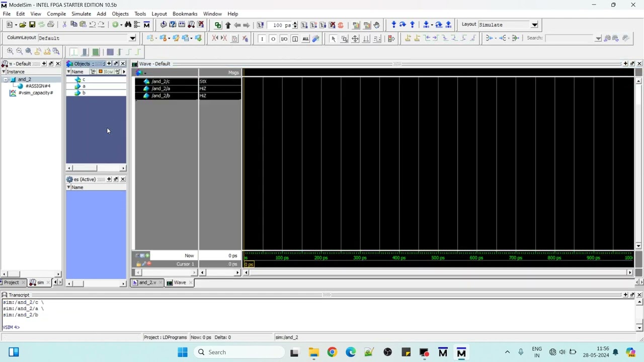 Simulating Digital Circuit using ModelSim