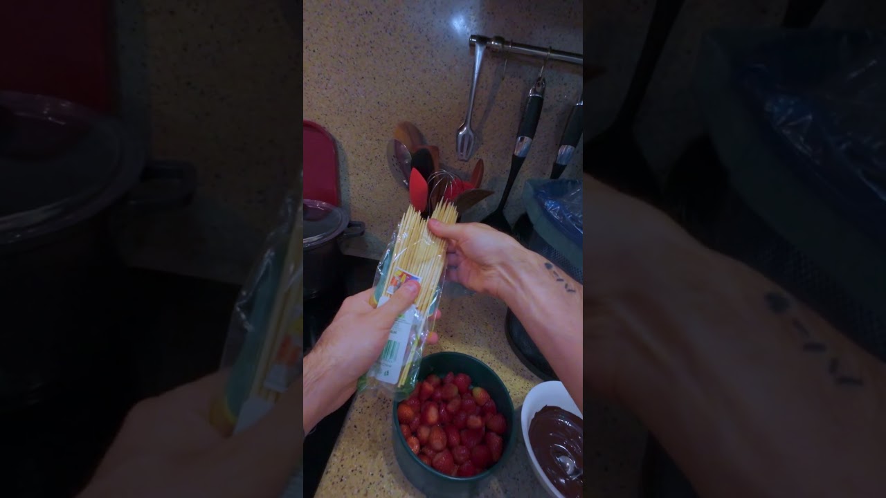 Easy Strawberry Dessert POV 🍡 #shorts #plantbased