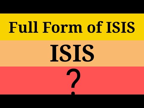 Full Form of ISIS/ ISIS Full Form
