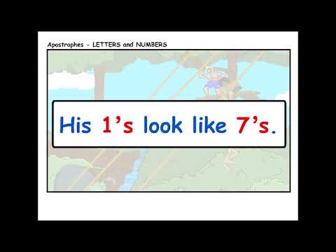 Apostrophes Numbers and Letters