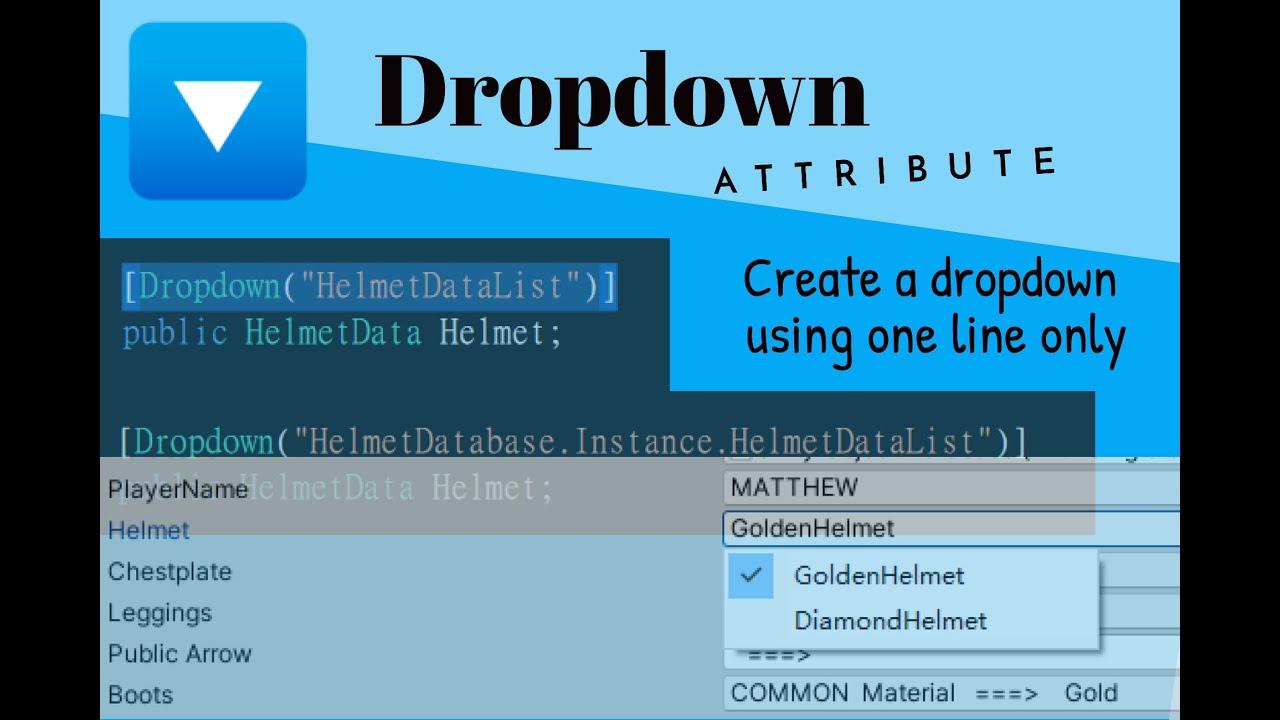 Unity Asset - Dropdown Attribute