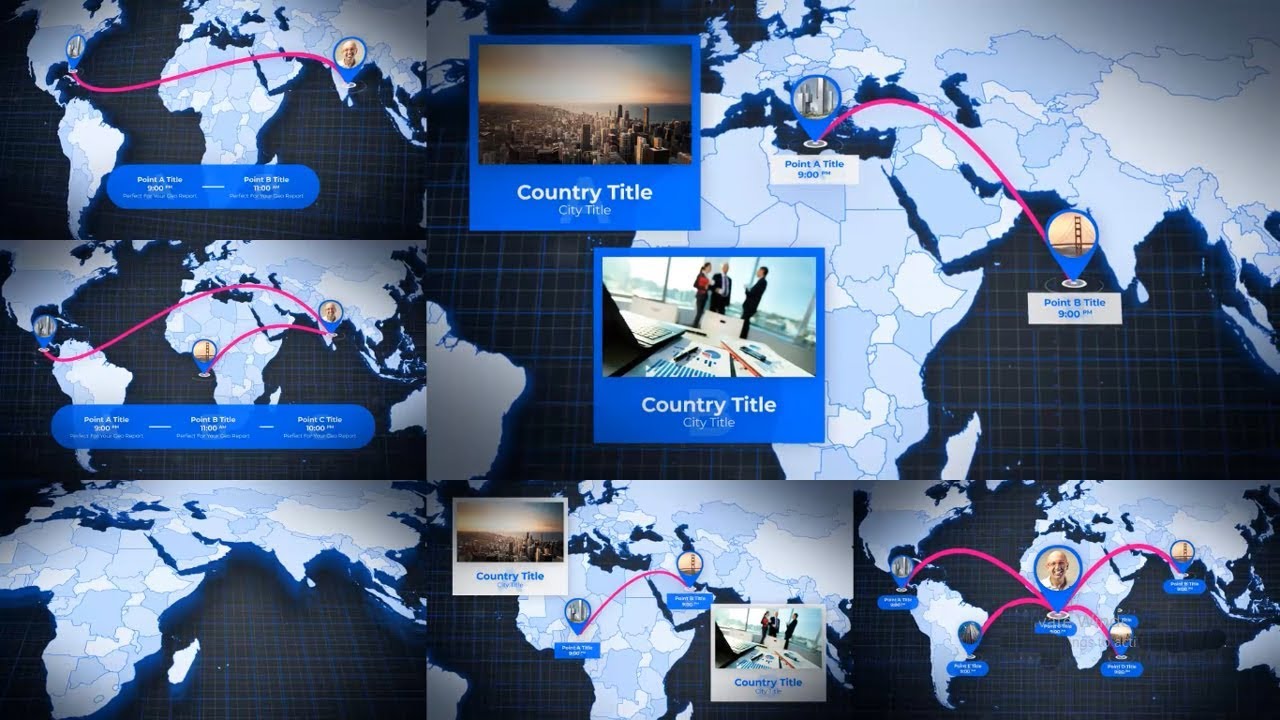 1370+ Regions Map Animation of World Countries - After Effects Template