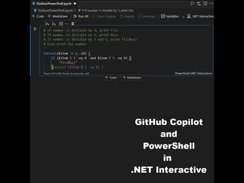 PowerShell - FizzBuzz - Using GitHub CoPilot - in a .NET Interactive Notebook