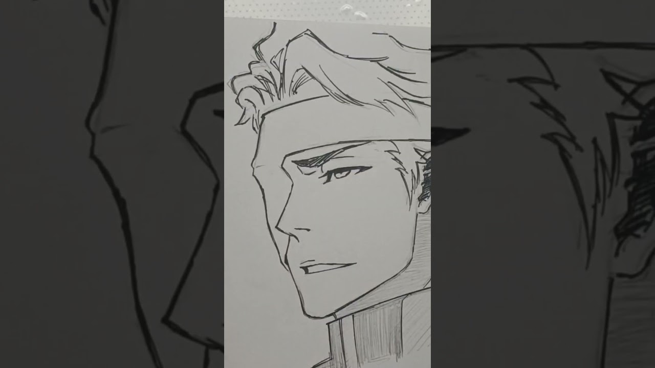 Fill paper page with Aizen [Last Part] 👺 (sorry for late) #drawing #art #aizen #bleach