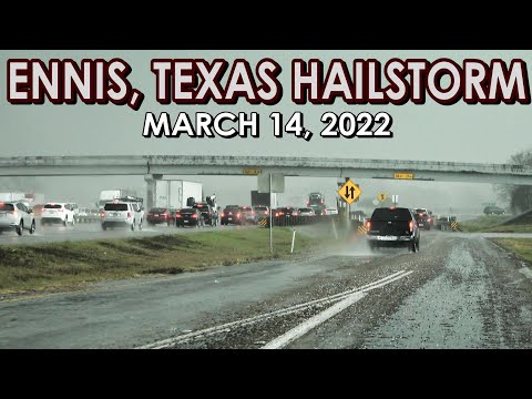 People Hiding Under Bridges during Ennis, TX Hailstorm (3/14/2022) {J/A}
