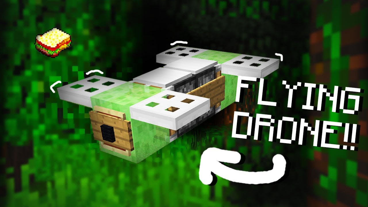 Minecraft, MCPE | How to make a Working Drone | No Commands, No Addons