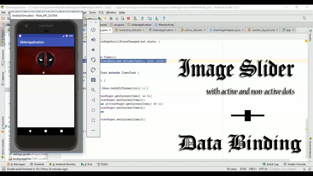 Android Image Slider with dots + Databinding Tutorial