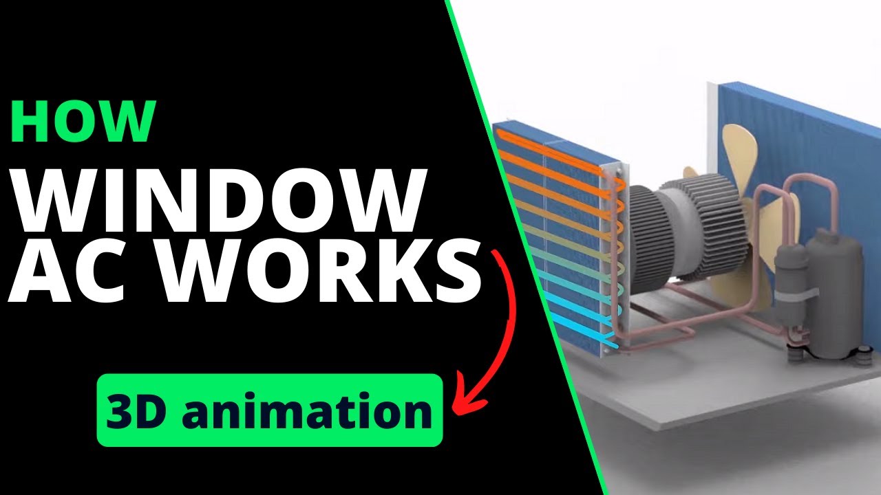 Window AC Working Animation | Window air conditioner