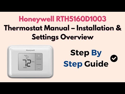 Honeywell RTH5160D1003 Thermostat Manual – Installation & Settings Overview