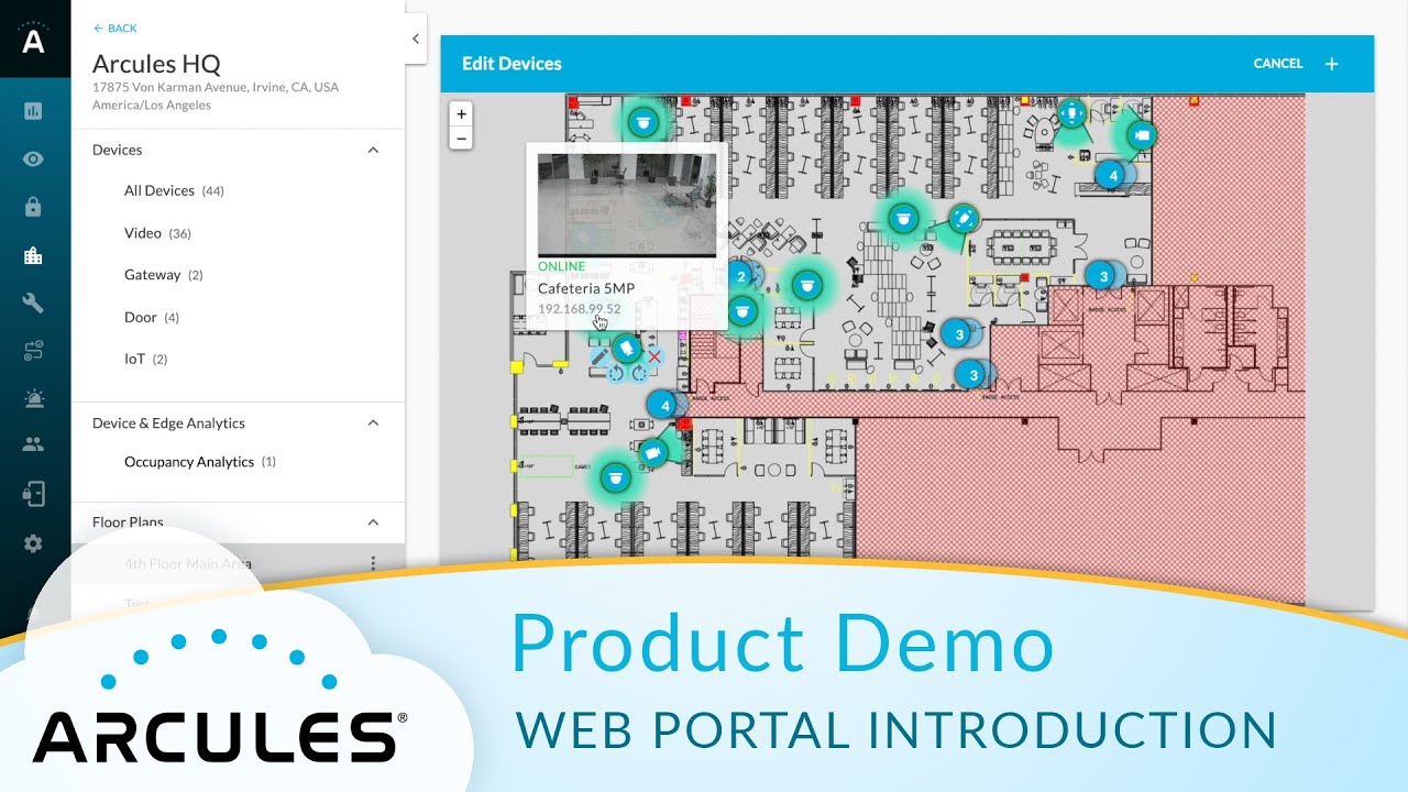 Arcules Cloud Surveillance - Portal Overview