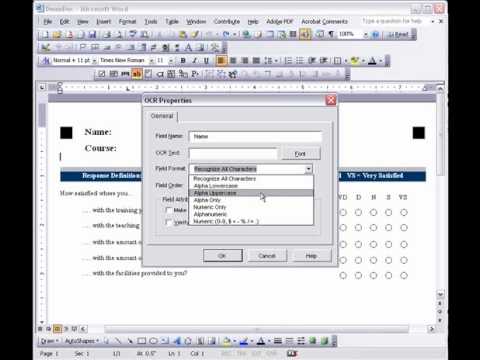 Creating An OCR Field in Scannable Office
