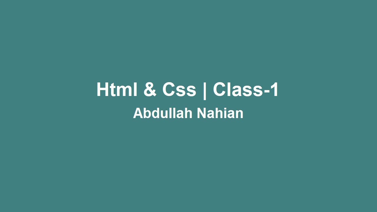 HTML Tutorial for Beginners in Bangla - Class 1 | Introduction