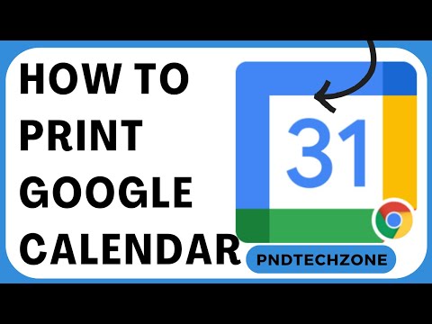 How To Print Google Calendar