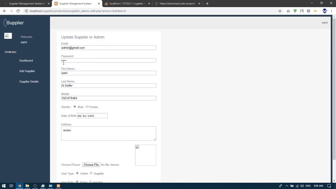 SUPPLIER MANAGEMENT SYSTEM IN PHP | Source Code & Projects