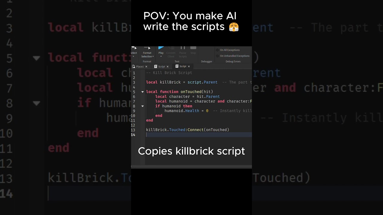 POV: You make AI create Roblox scripts 😭