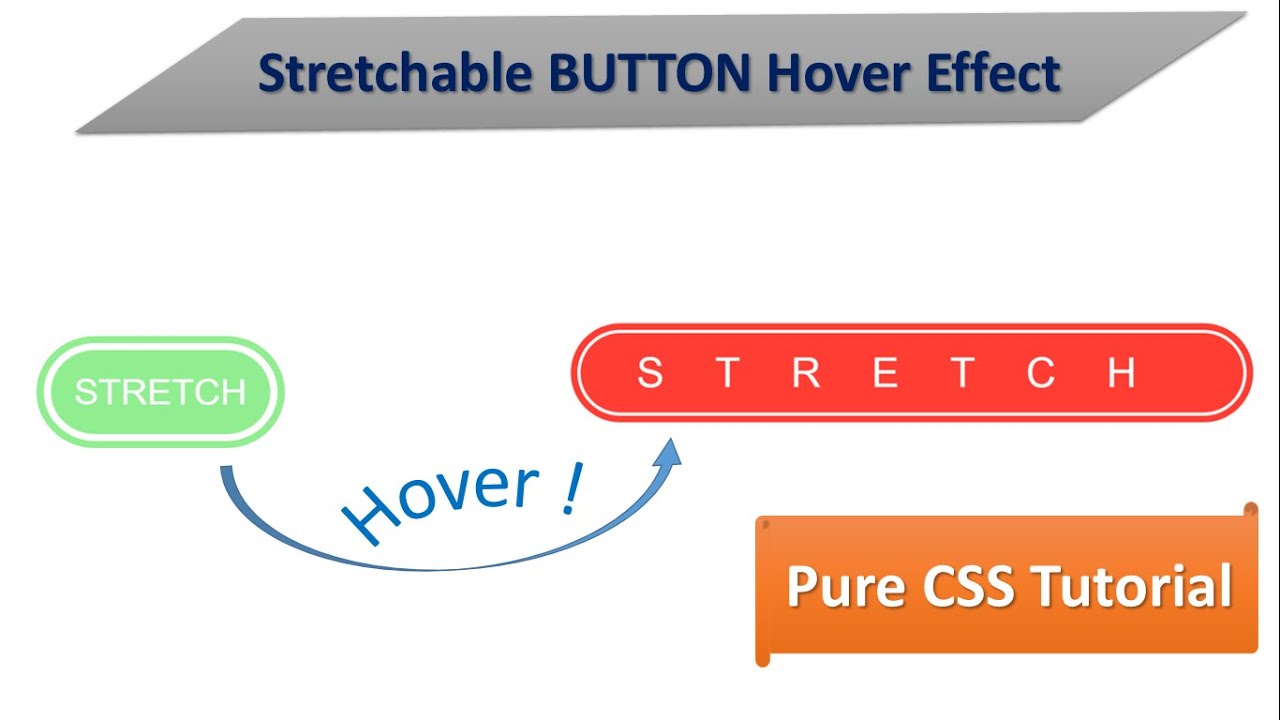 Stretchable BUTTON Hover Effect Using Pure HTML and CSS Only.