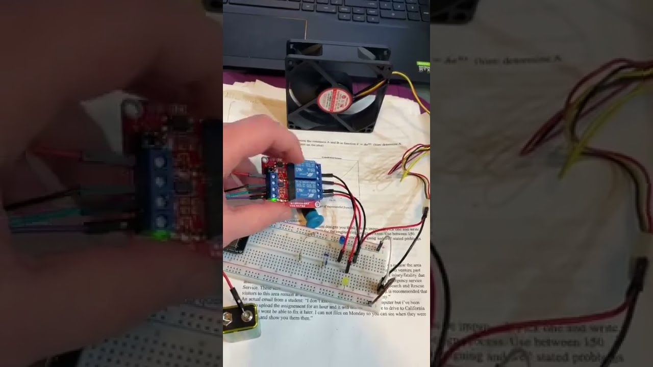 ECE 212 Life Saver Project Varying Fan Speed Circuit Demo