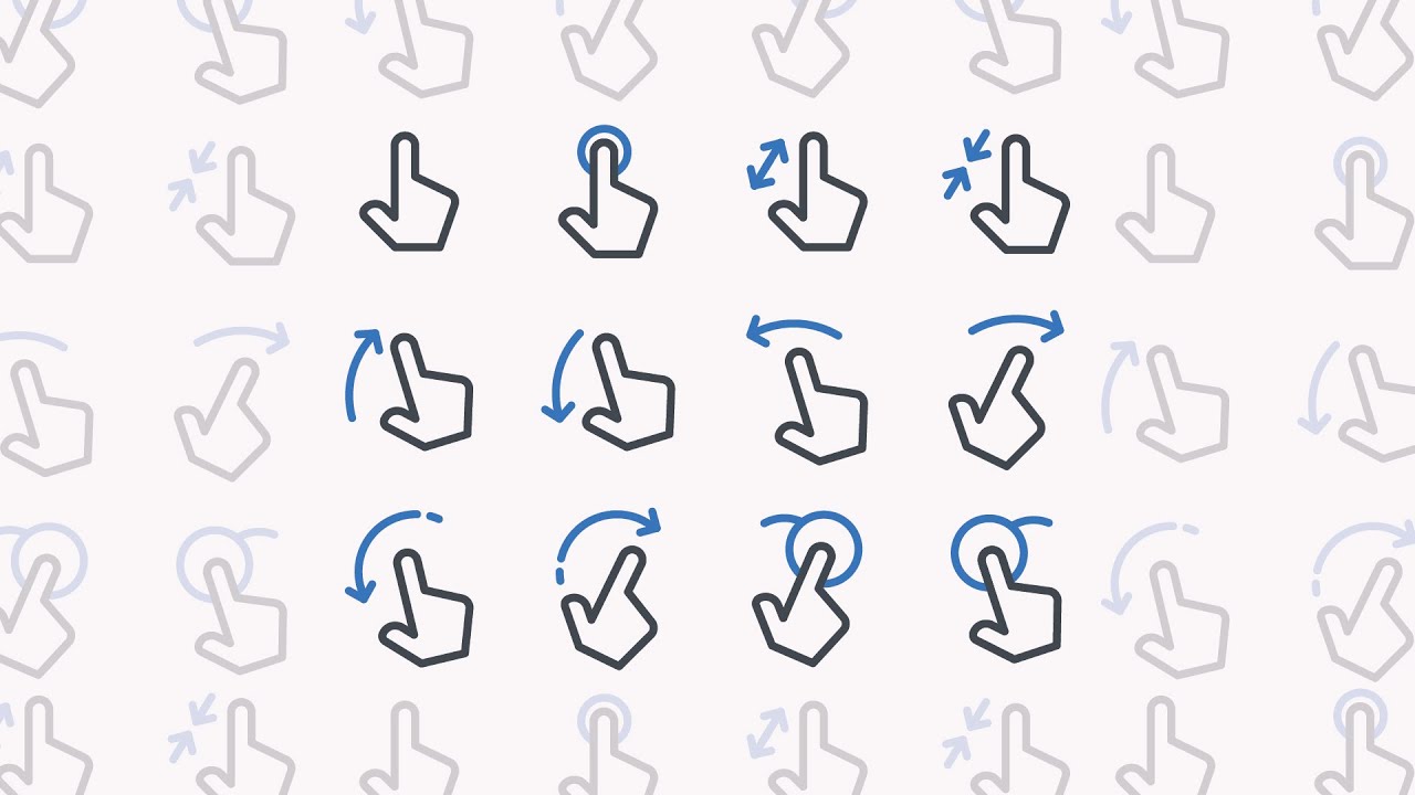 Draw Touch Gesture Icons in Illustrator – UX/UI Icon Design 2024