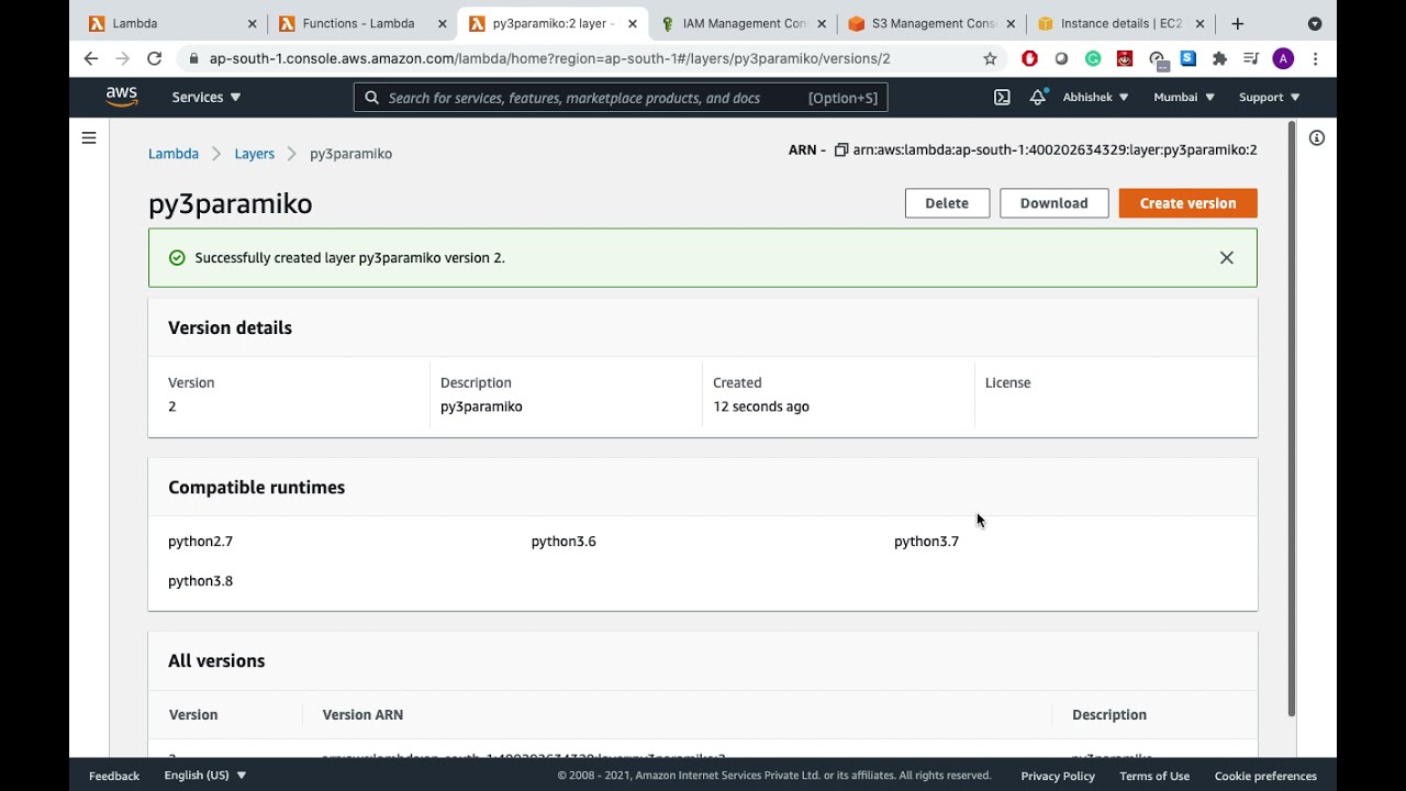 AWS Lambda Layer Creation #AWS #Python