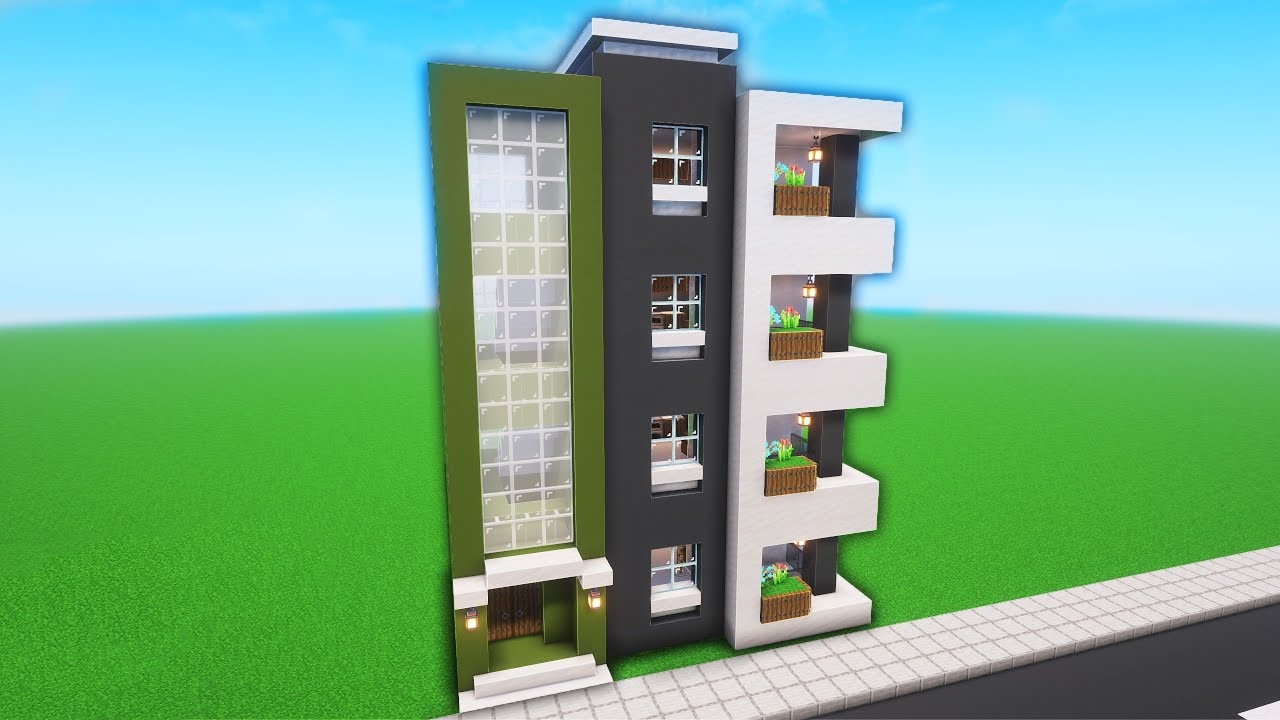 How to Build a Modern Apartment in Minecraft 1.21 - Minecraft Apartment Tutorial - マイクラビルダーズ