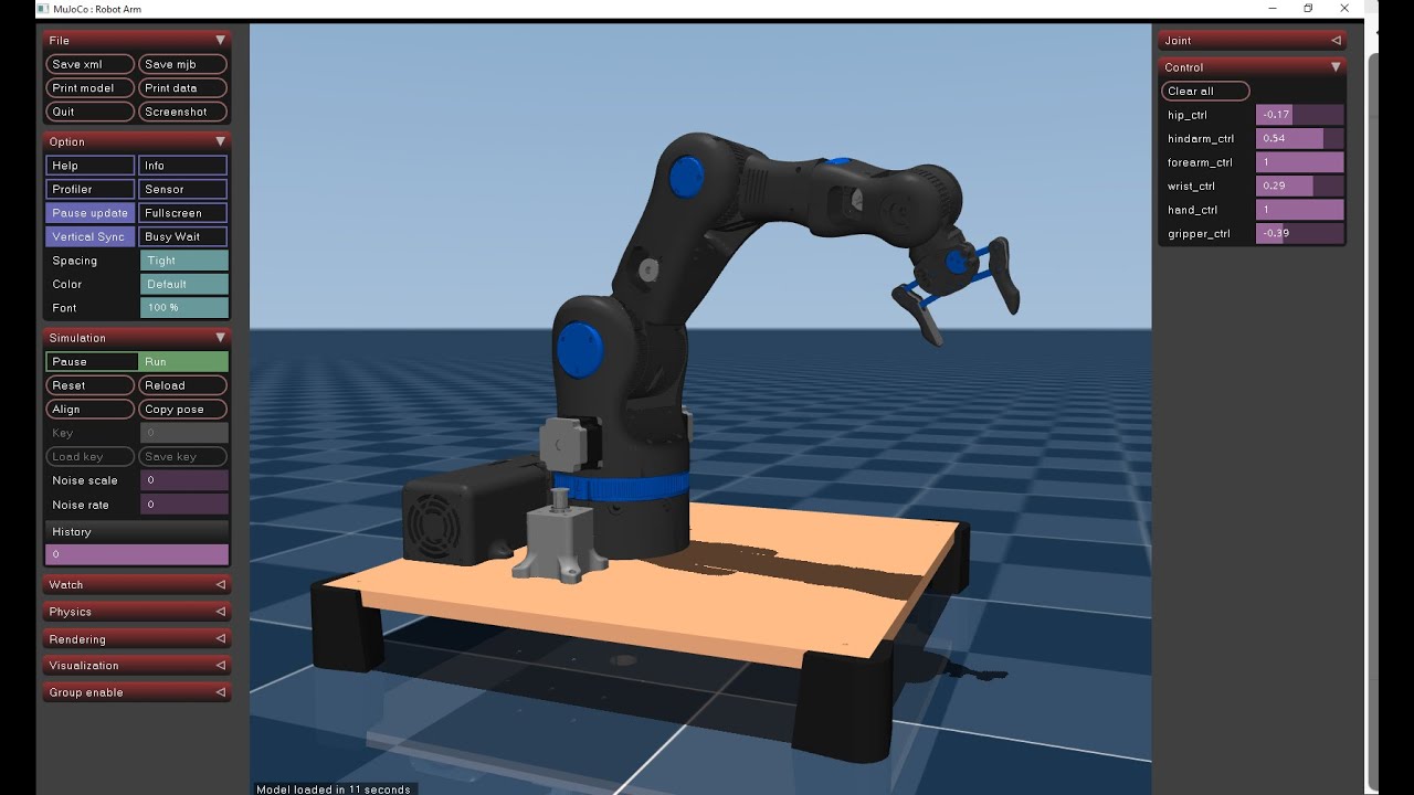 MuJoCo : Robotic Arm