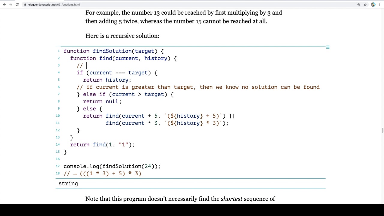 Eloquent JavaScript Read-Along - Functions - 009 - Recursion