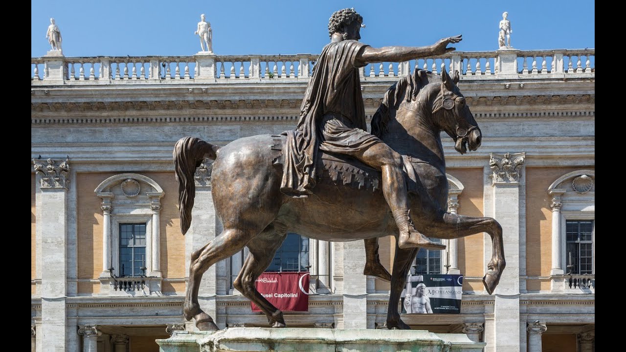 Retrato ecuestre de Marco Aurelio, en el Capitolio.