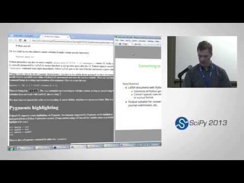 Learn Reproducible Documents with PythonTeX SciPy 2013 Presentation - Mind Luster