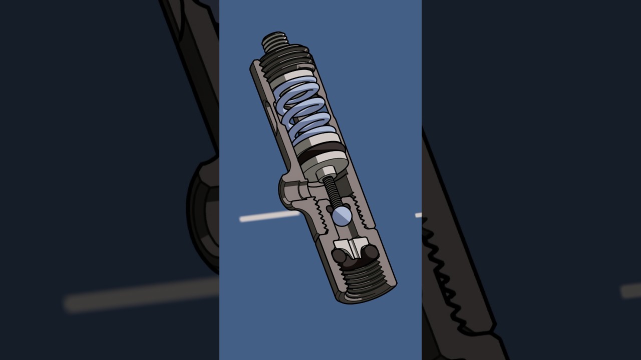 How a CO2 cartridge regulator works #engineering #design #animation